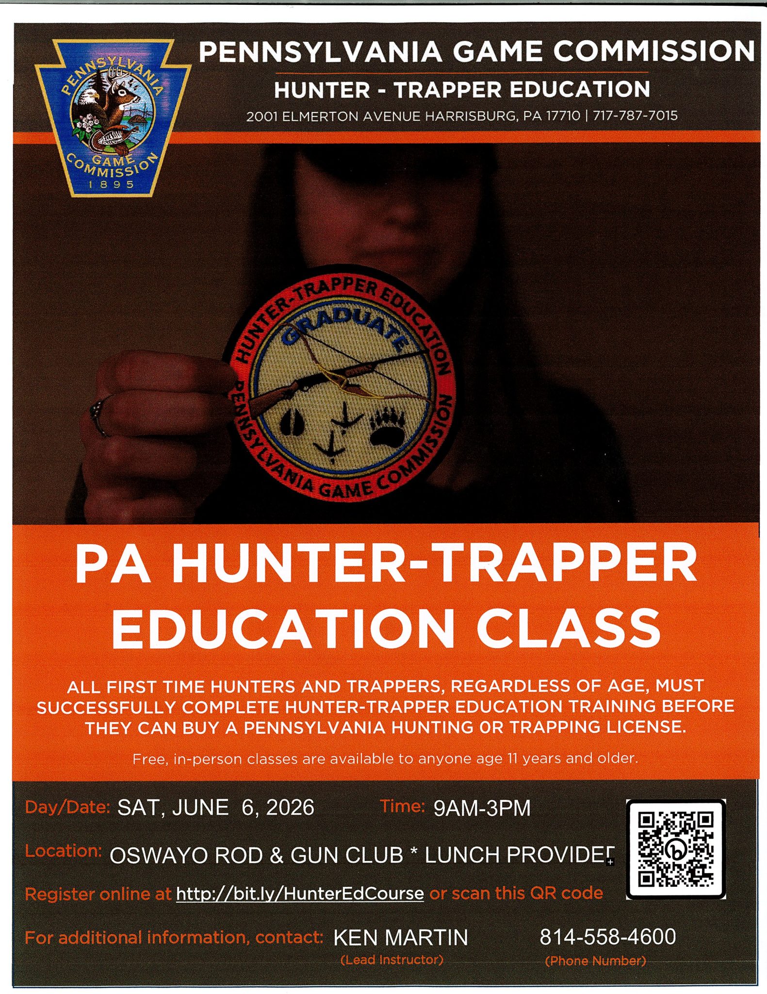 Hunter-Trapper Education Class – Oswayo Valley School District